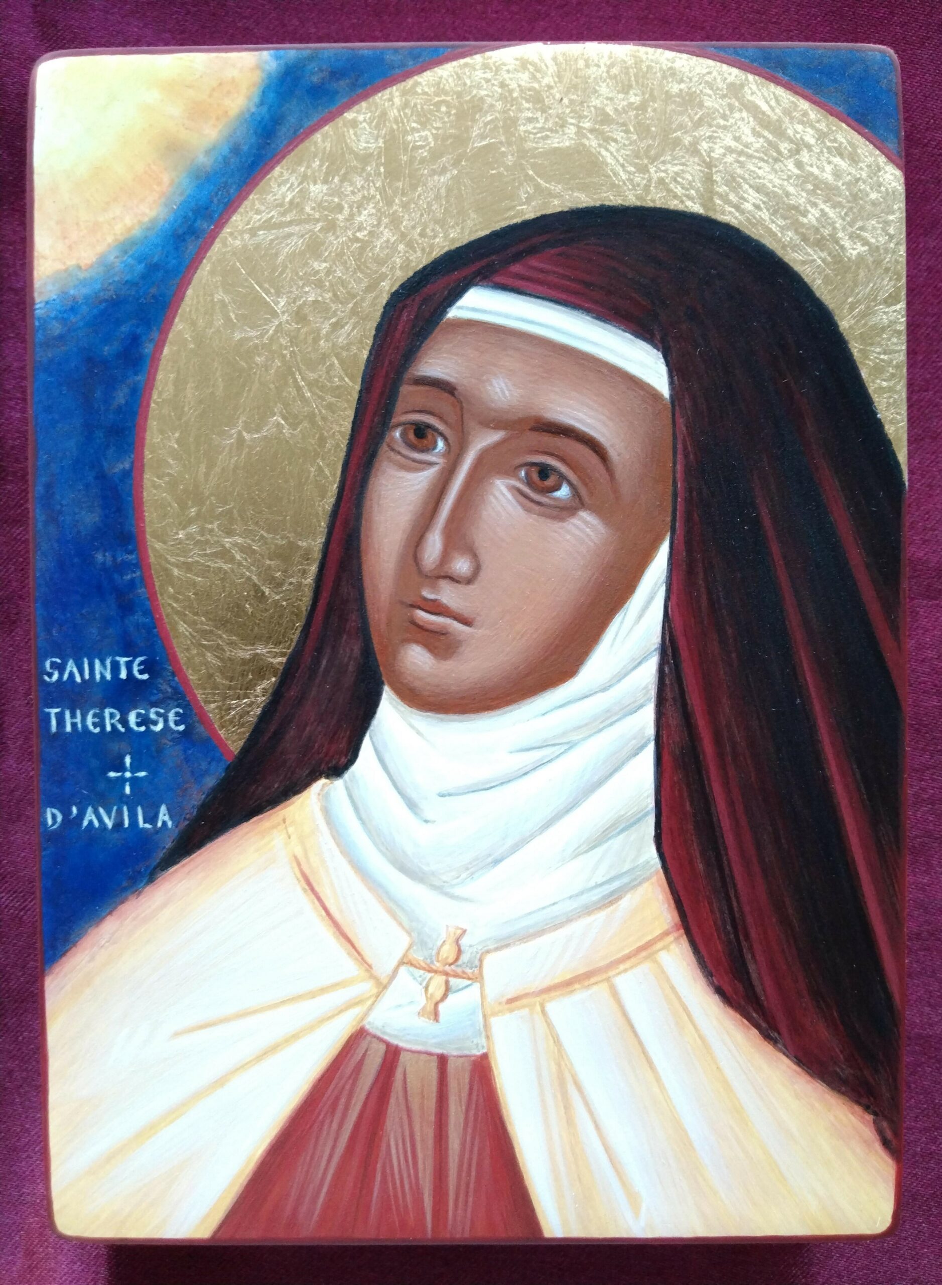 Icône de Sainte Thérèse d'Avila - Icônes traditionnelles et Tempéras ...